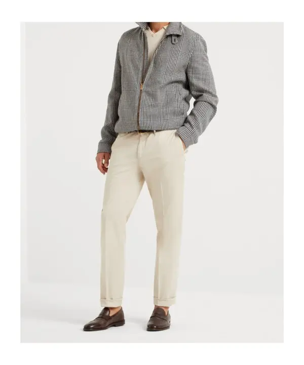 Brunello Cucinelli Italian Fit Gabardine Trousers - Beige