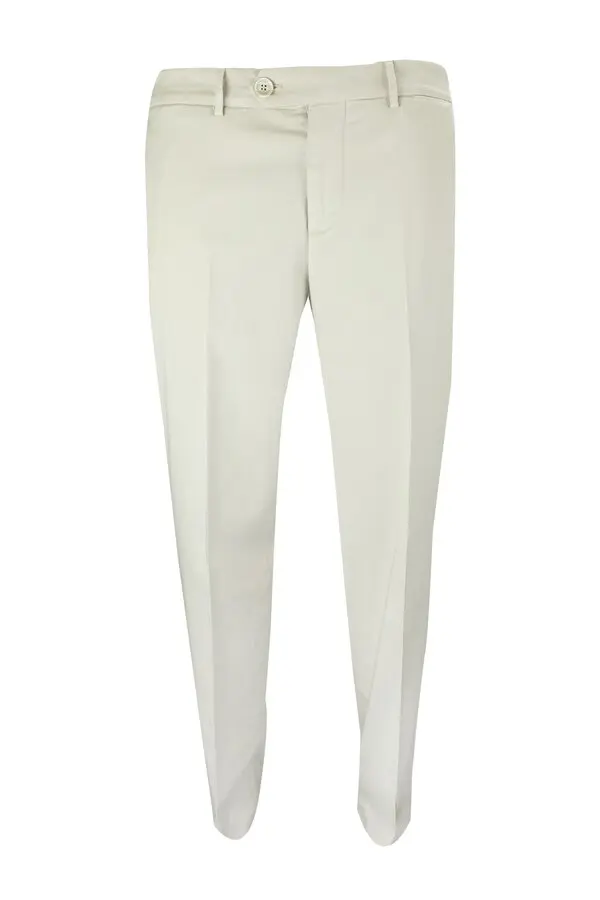 Brunello Cucinelli Italian Fit Gabardine Trousers - Light Beige