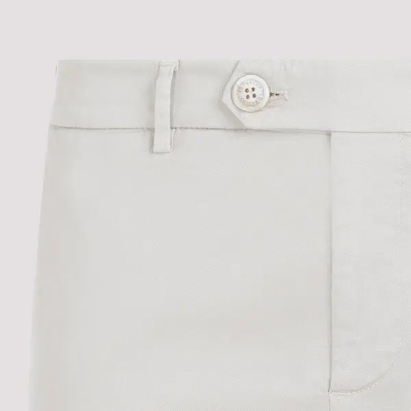Brunello Cucinelli Italian Fit Gabardine Trousers - Light Beige