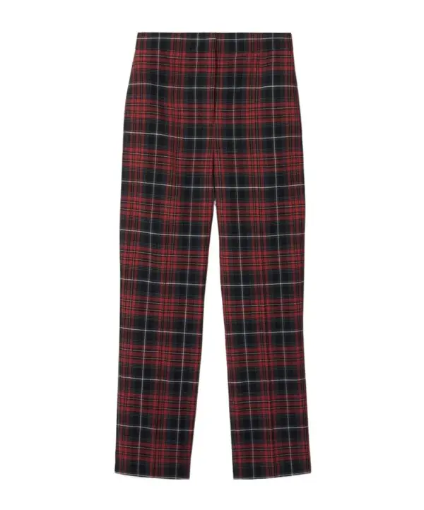Burberry Checked Pants - Poppy Red
