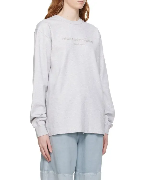 Alexander Wang Puff Logo Long Sleeve T-shirt