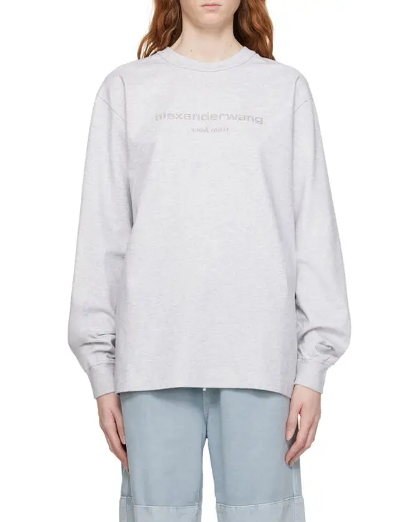 Alexander Wang Puff Logo Long Sleeve T-shirt