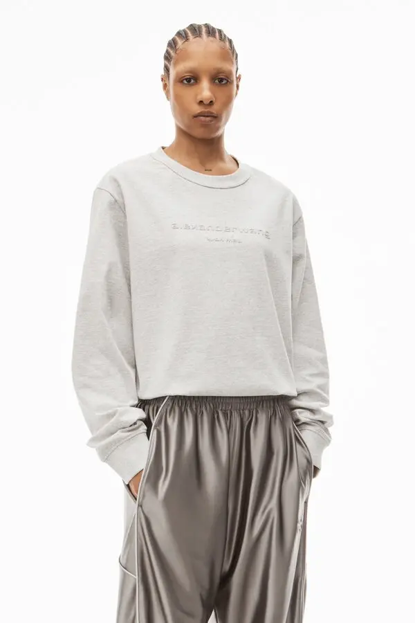 Alexander Wang Puff Logo Long Sleeve T-shirt