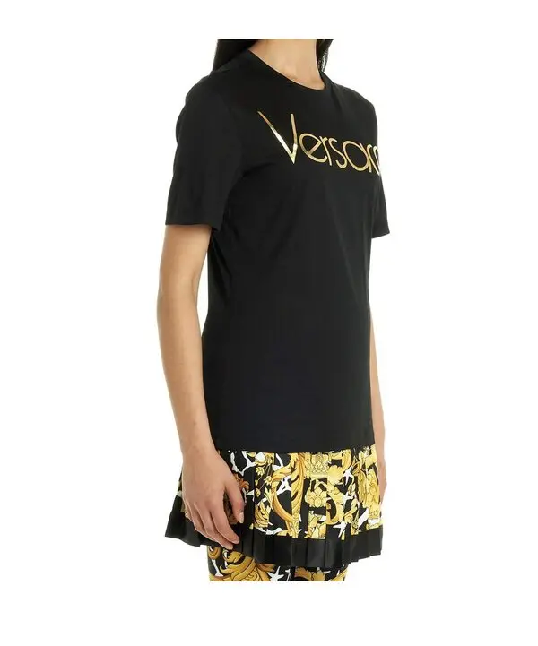 Versace Round Neck Short Sleeve Printed T-shirt