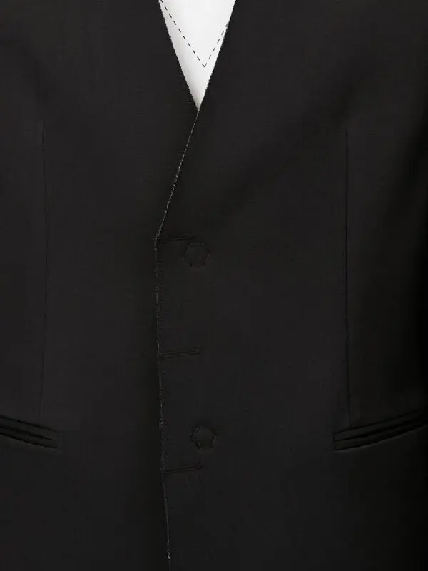 MAISON MARGIELA Single-breasted Raw-cut Edge Blazer