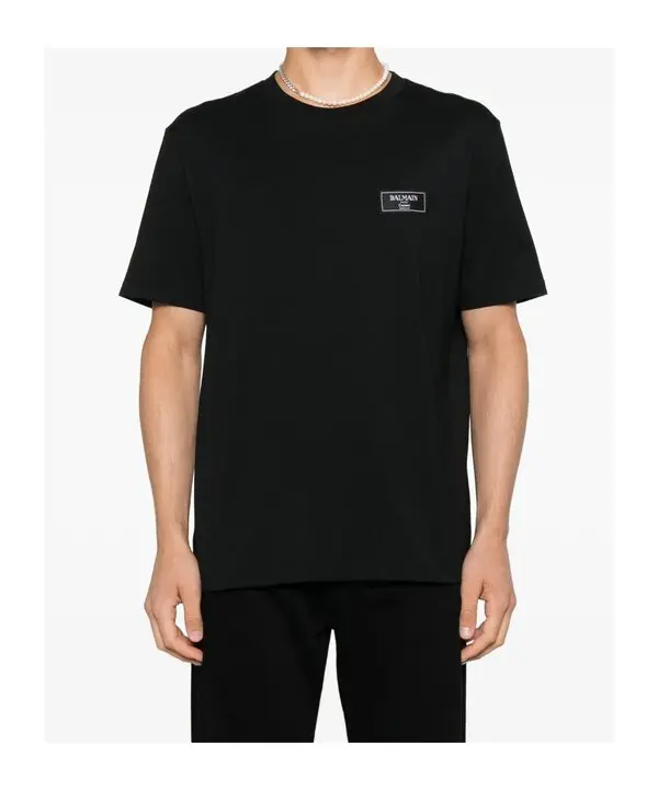 Balmain Logo Motif Crewneck T-shirt