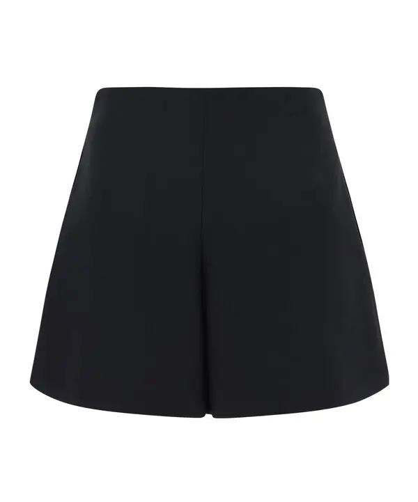 Valentino Garavani Crepe Couture Logo Plaque Shorts