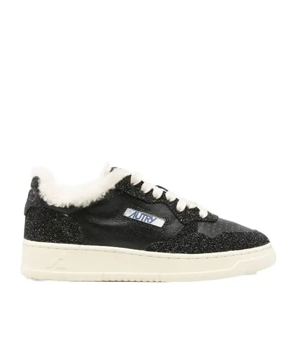 AUTRY Lace-up Low-top Sneakers With Logo Detail - Black