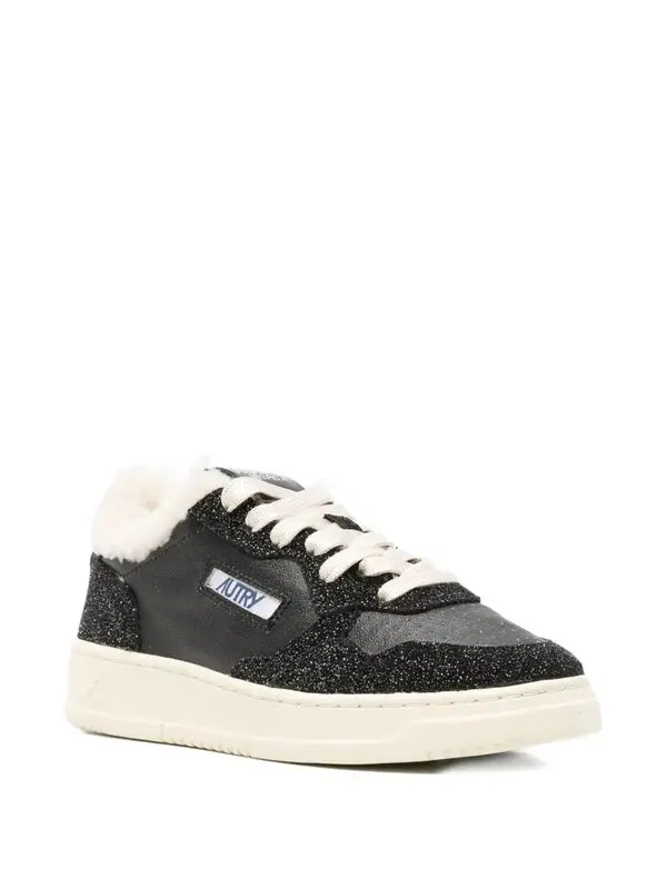 AUTRY Lace-up Low-top Sneakers With Logo Detail - Black