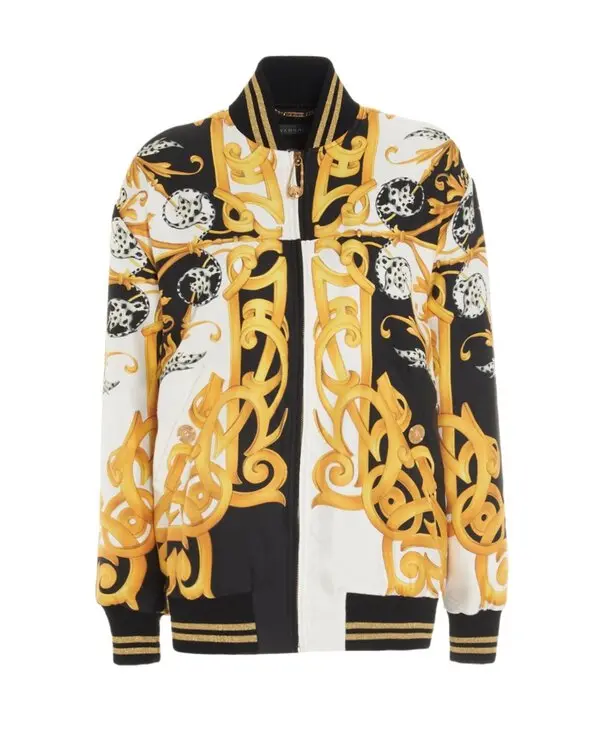 Versace Acanthus Print Bomber Jacket