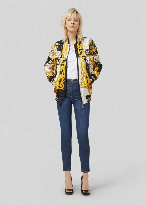 Versace Acanthus Print Bomber Jacket