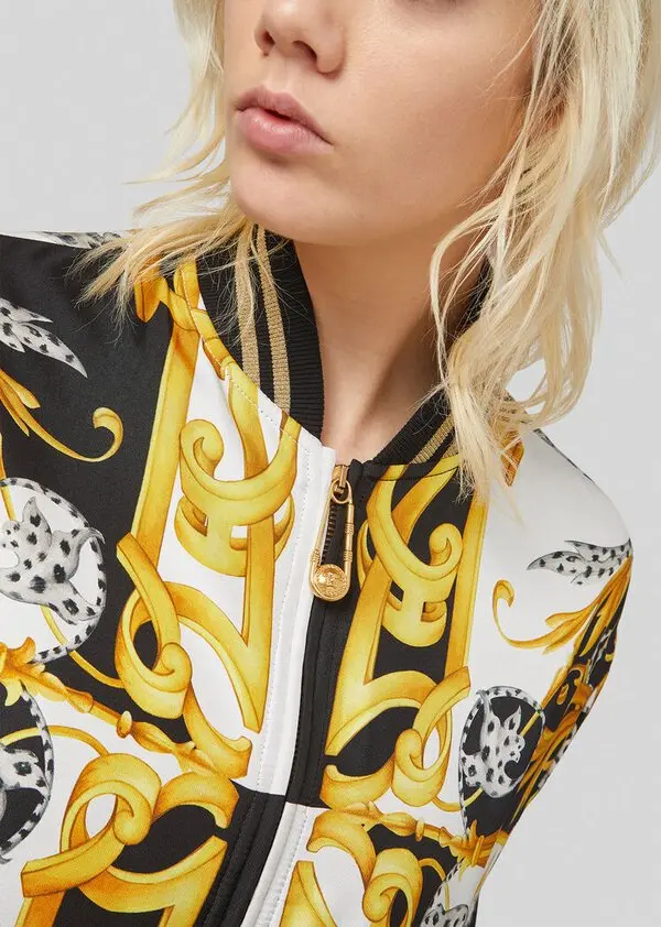 Versace Acanthus Print Bomber Jacket
