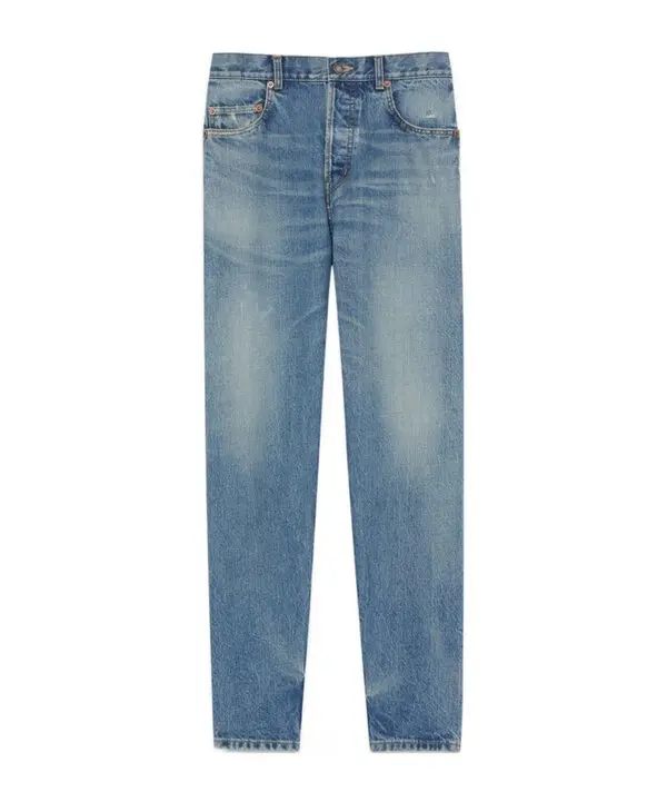 Saint Laurent Vanessa High Waist Jeans - Blue