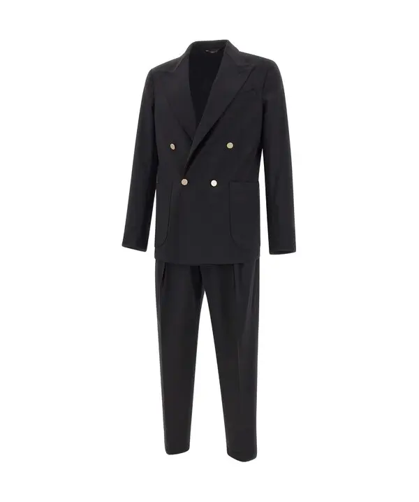 BRIGLIA 1949 Bolgheri Double-breasted Suit - Black