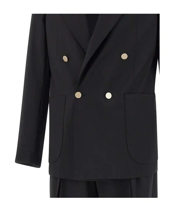 BRIGLIA 1949 Bolgheri Double-breasted Suit - Black