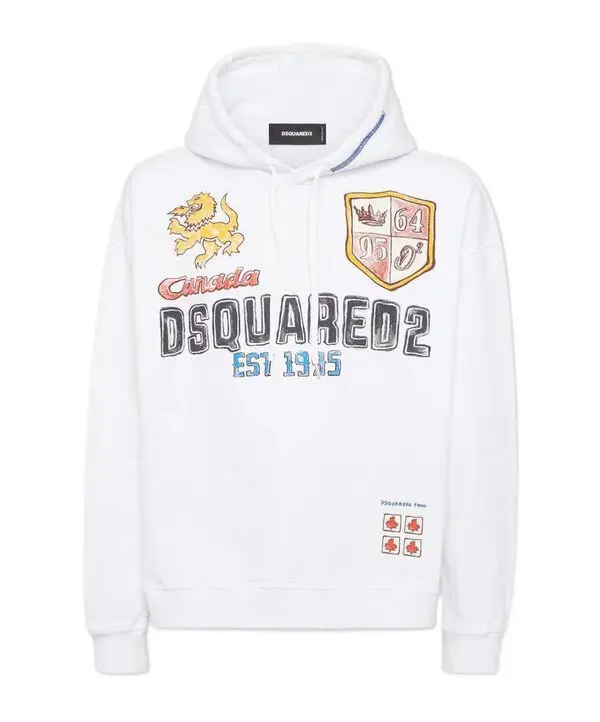Dsquared2 Relaxed Fit Graphic Hoodie