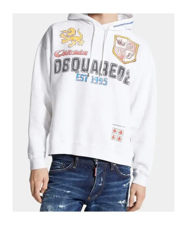Dsquared2 Relaxed Fit Graphic Hoodie