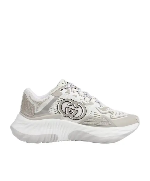 Gucci Ripple Lace-up Sneakers - White/grey