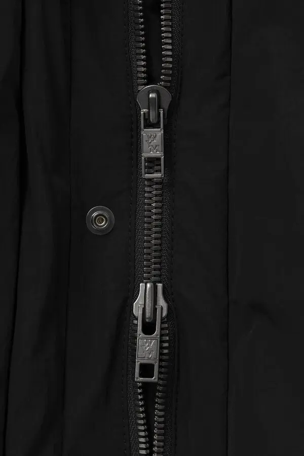 WOOYOUNGMI Goose Down Zip-up Jacket With Logo Detail - Black
