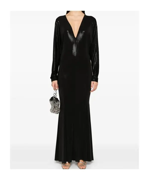 Norma Kamali V-neck Fishtail Dress