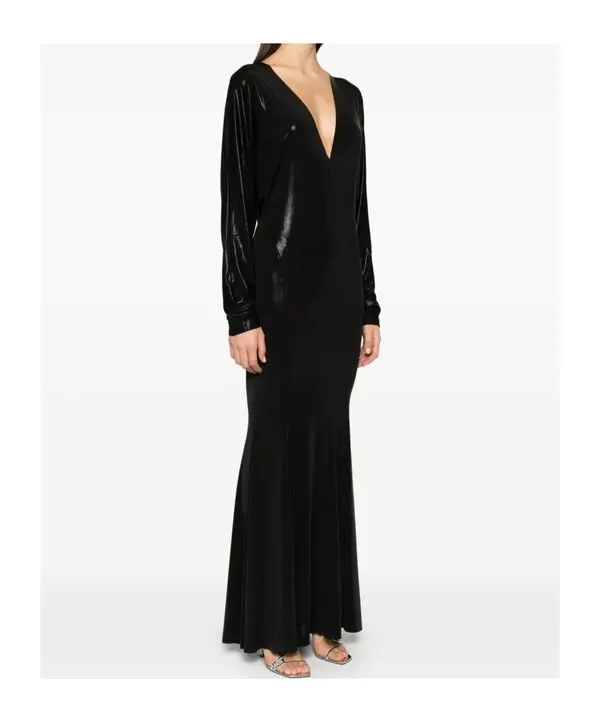 Norma Kamali V-neck Fishtail Dress