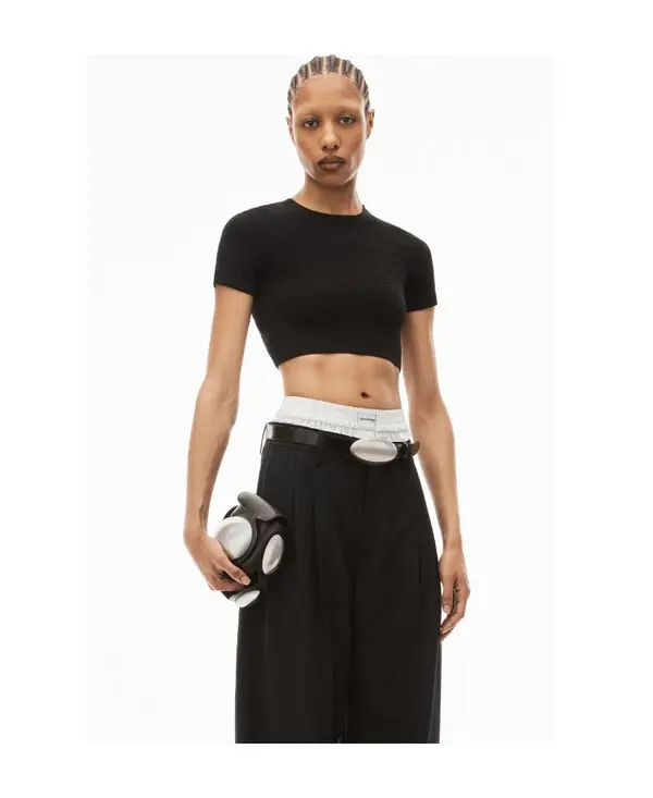 Alexander Wang Jacquard Cropped Top