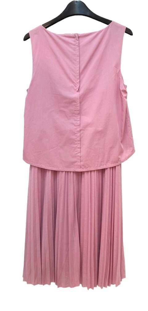Max Mara Sleeveless Crew Neck Pleated Dress - No