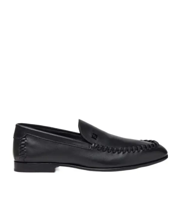 Fendi Braided Ff Slip-on Loafers - Black