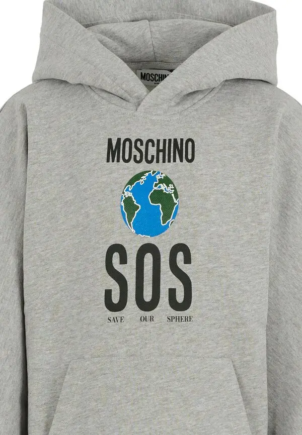 Moschino Long Sleeve Hooded Sweatshirt