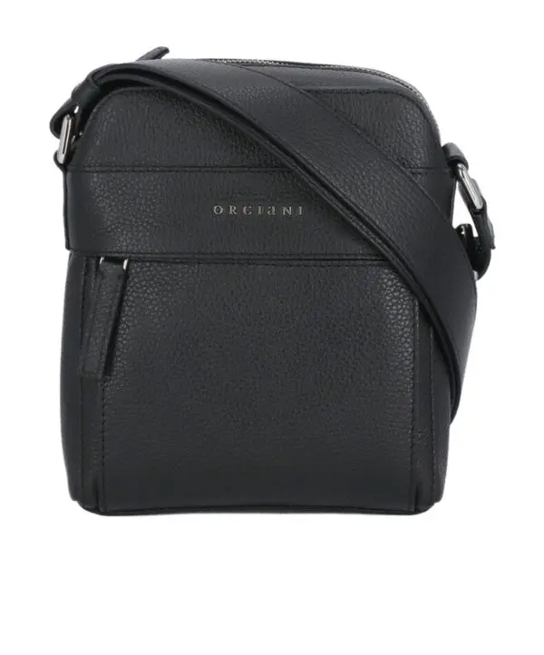 ORTIGNI Mini Micron Logo Lettering Messenger Bag - Black
