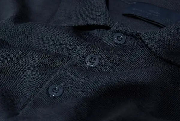 Stone Island Logo Patch Knitted Polo Shirt