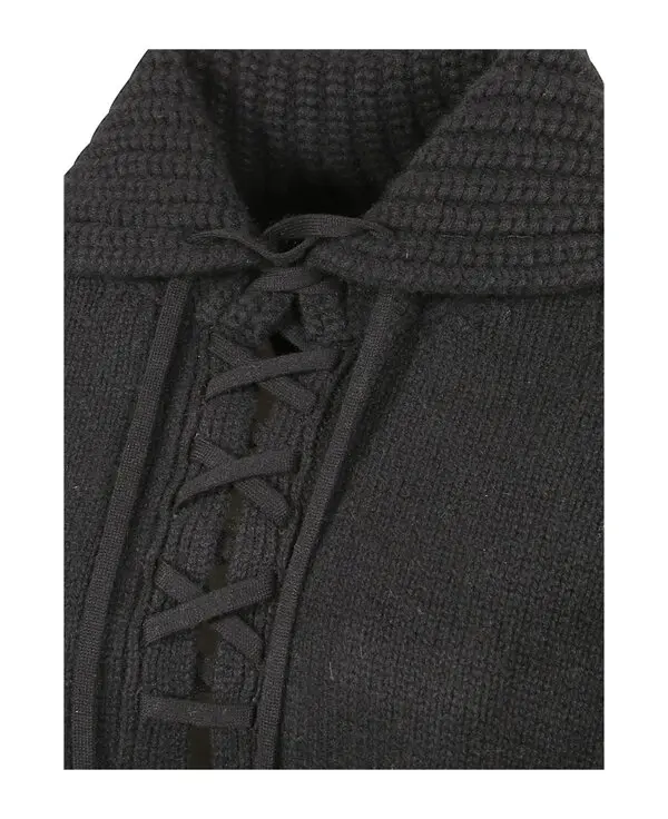 Ermanno Scervino Lace-up Knitwear With Ribbed Details