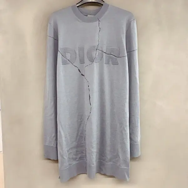 Dior Grey Knitted Round Neck Pullover