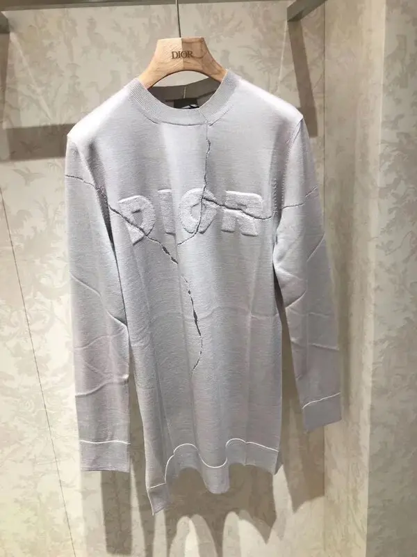 Dior Grey Knitted Round Neck Pullover