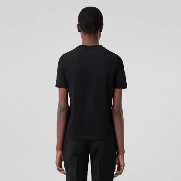 Burberry Embroidered Logo T-shirt - Black