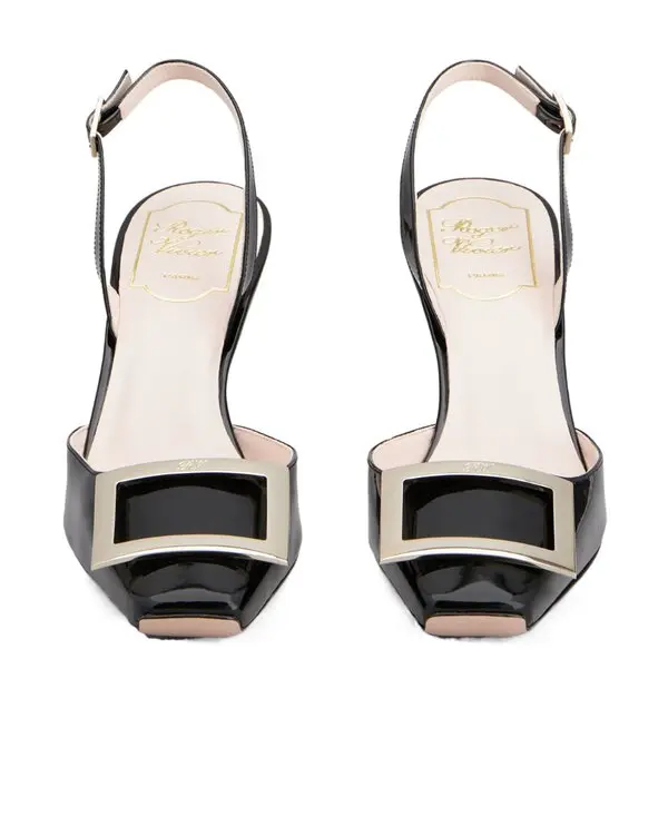 ROGER VIVIER Trompette Buckle Slingback Pumps - Black