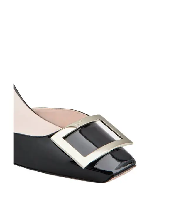 ROGER VIVIER Trompette Buckle Slingback Pumps - Black