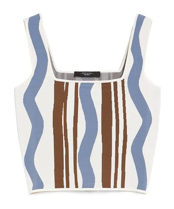 Max Mara Pilade All-over Patterned Knit Top - Blue