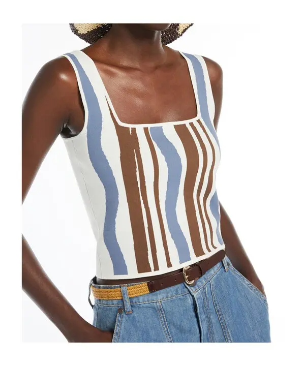 Max Mara Pilade All-over Patterned Knit Top