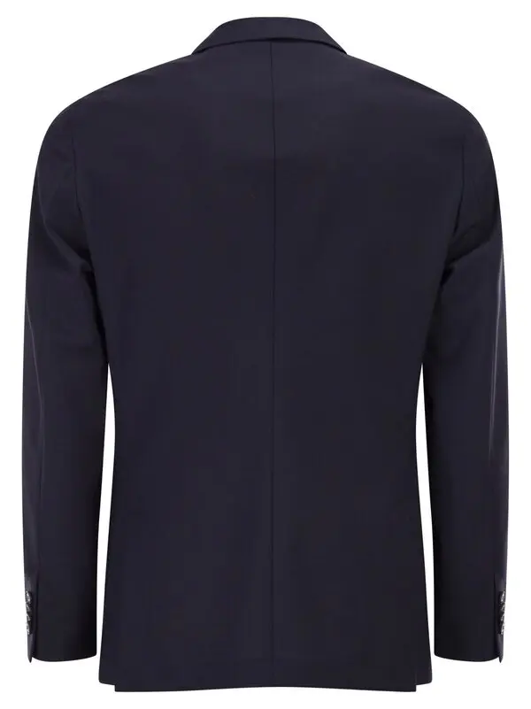 Hugo Boss Double-breasted Long-sleeved Jacket - Blue