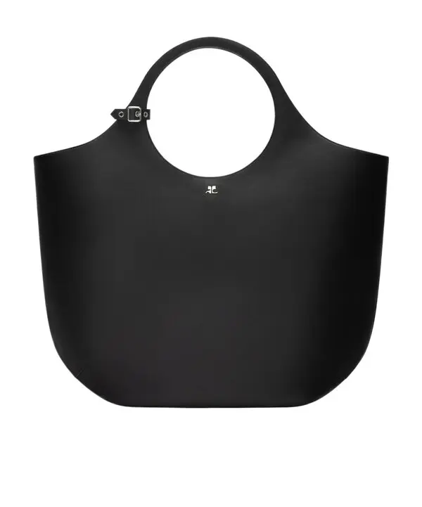 COURREGES Courrèges Large Holy Leather Bag - Black