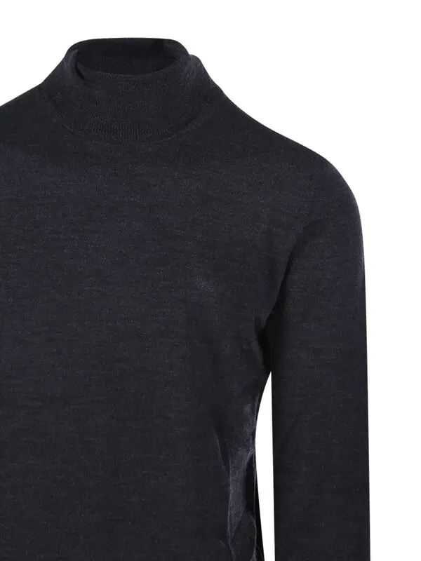 ROBERTO COLLINA Virgin Wool High Neck Sweater - Black