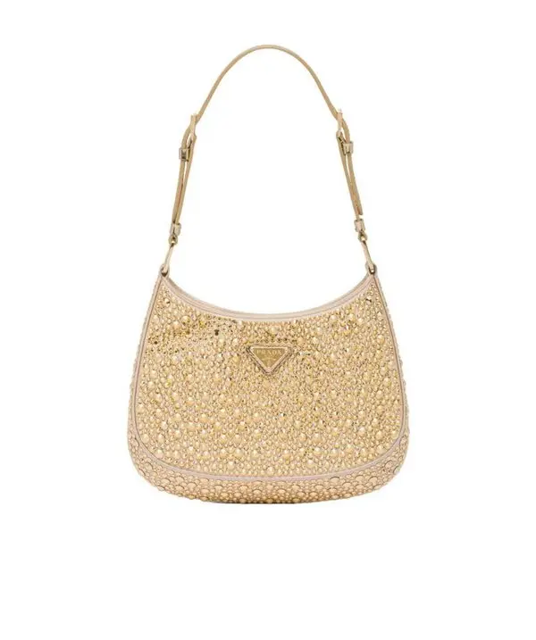 Prada Cleo Embellished Shoulder Bag