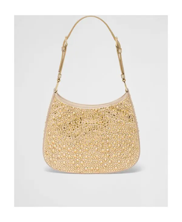Prada Cleo Embellished Shoulder Bag