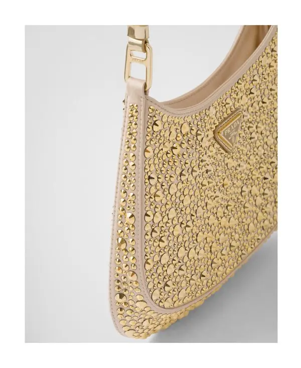 Prada Cleo Embellished Shoulder Bag