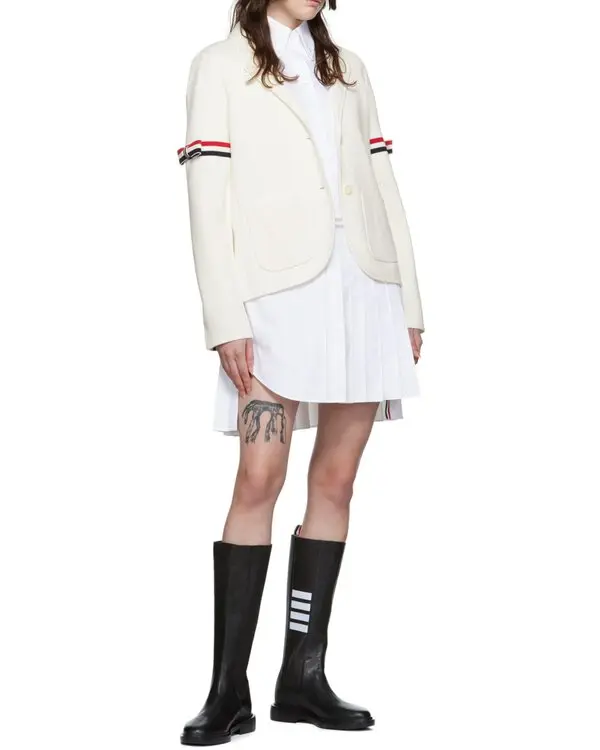 Thom Browne Knee-high Chelsea Boots With Signature Stripes