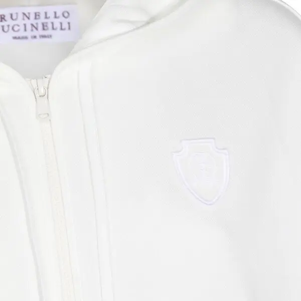 Brunello Cucinelli Logo Patch Zip-up Hoodie - No