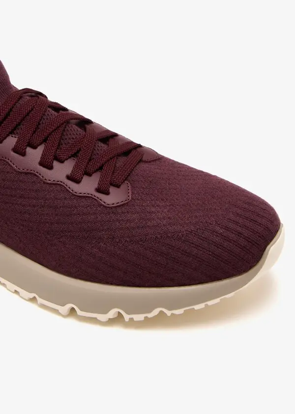Brunello Cucinelli Knitted Lace-up Sneakers - Brown