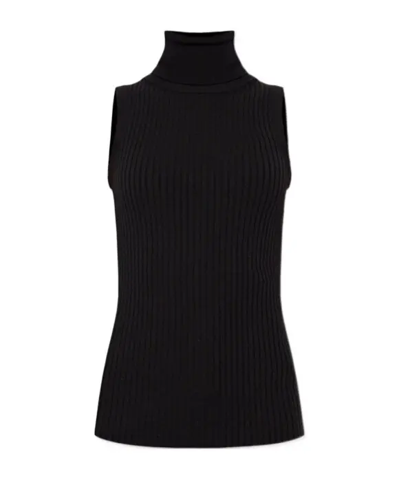 Dolce & Gabbana Ribbed Knit Turtleneck Vest