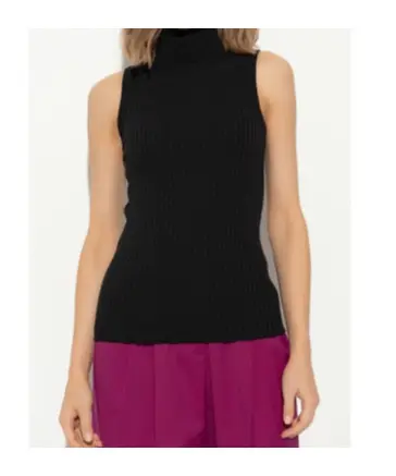 Dolce & Gabbana Ribbed Knit Turtleneck Vest